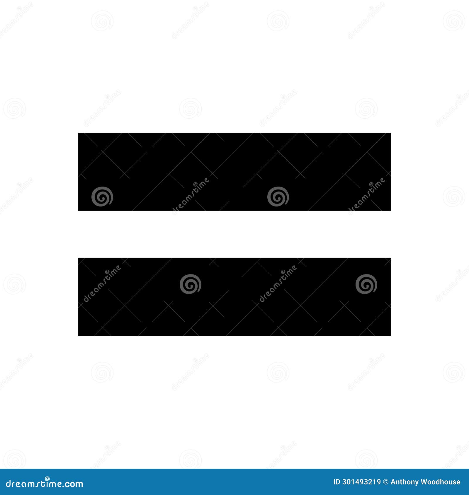 Monochrome Vector Graphic of an Equals Sign. this Could Be Used in the ...