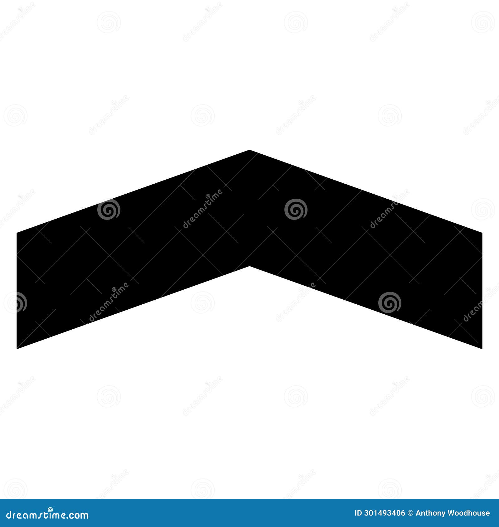 Monochrome Vector Graphic of One Upward Pointing Chevrons Stock Vector ...