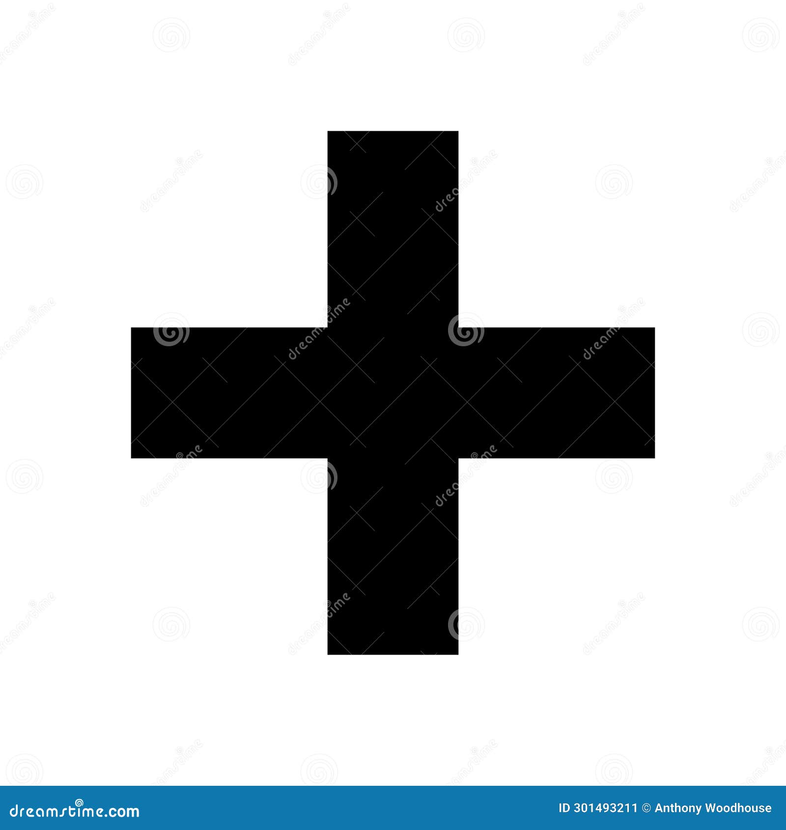 Monochrome Vector Graphic of a Plus Sign. this Could Be Used in the ...