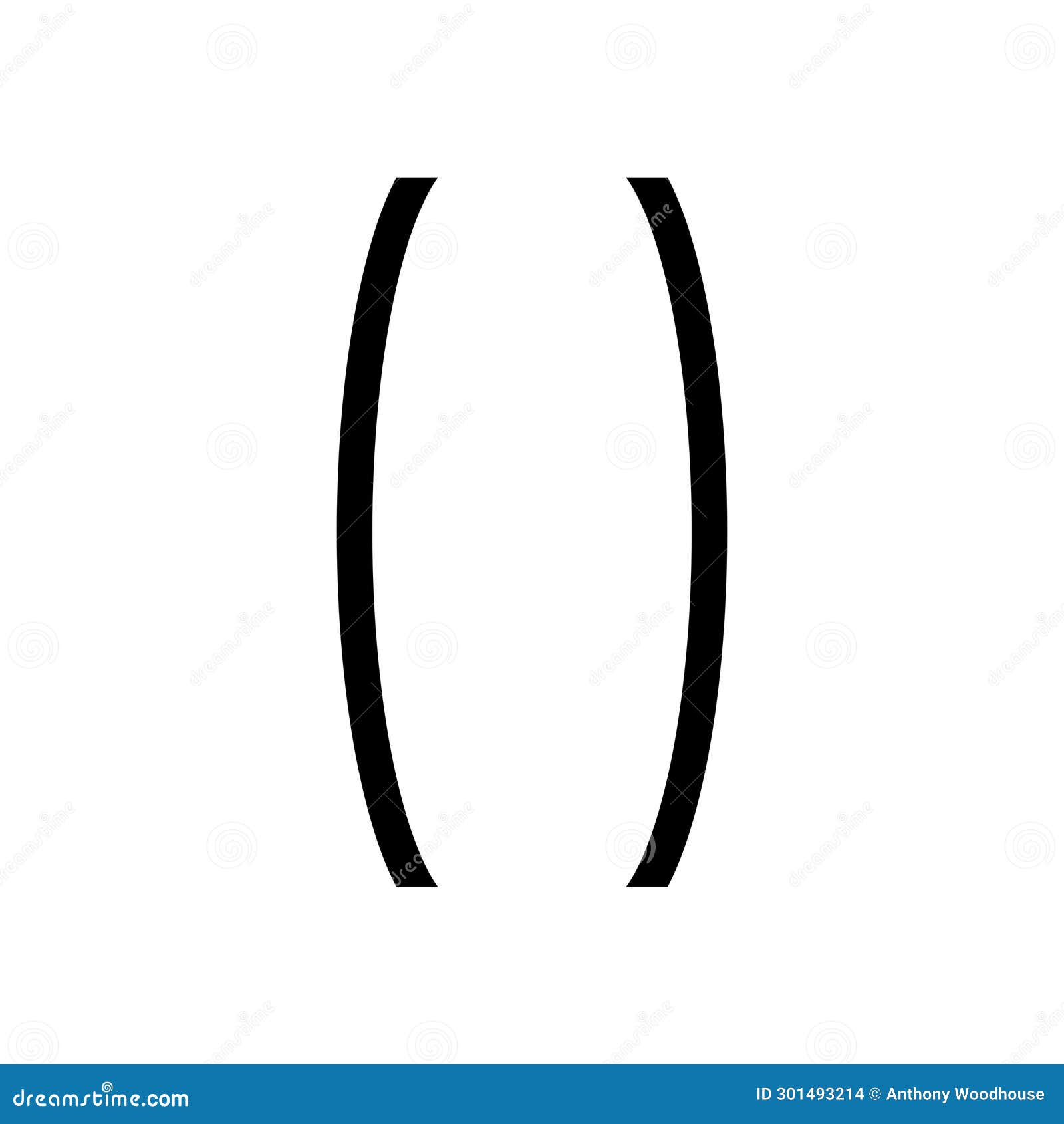 Monochrome Vector Graphic of Round Brackets. this Could Be Used in the ...