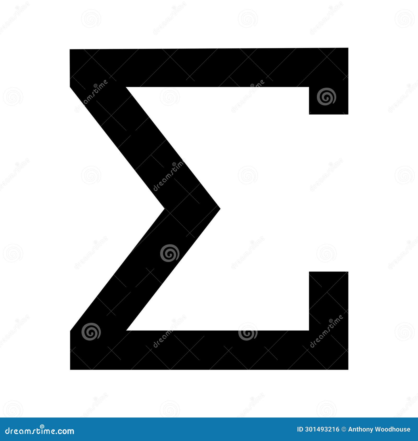 Monochrome Vector Graphic of a Sigma Sign. this Could Be Used in the ...