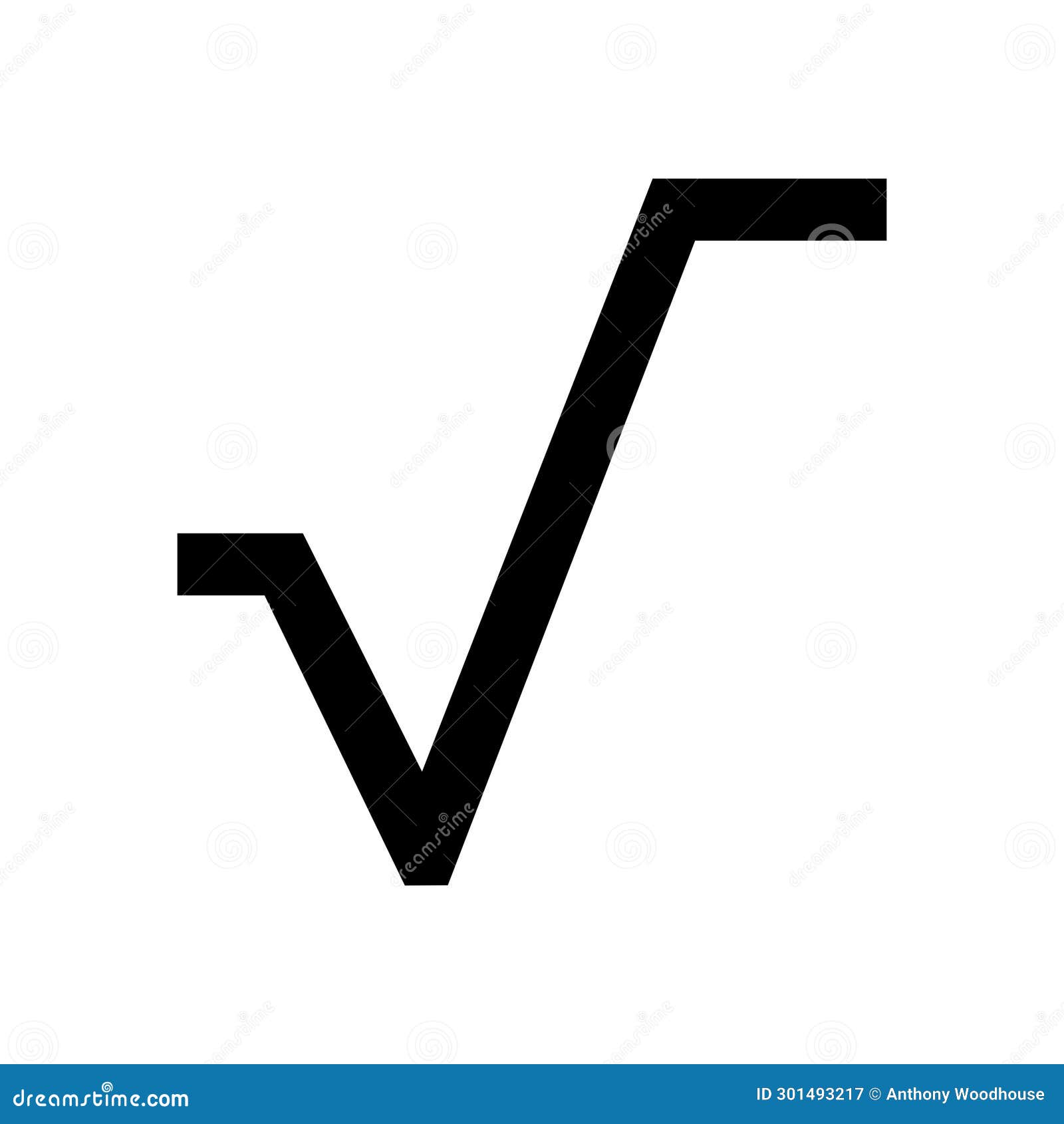 Monochrome Vector Graphic of a Square Root Sign. this Could Be Used in ...