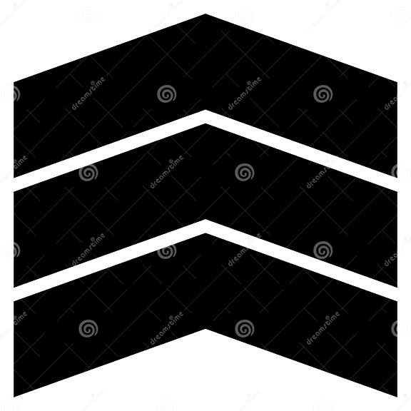 Monochrome Vector Graphic of Three Upward Pointing Chevrons Stock ...
