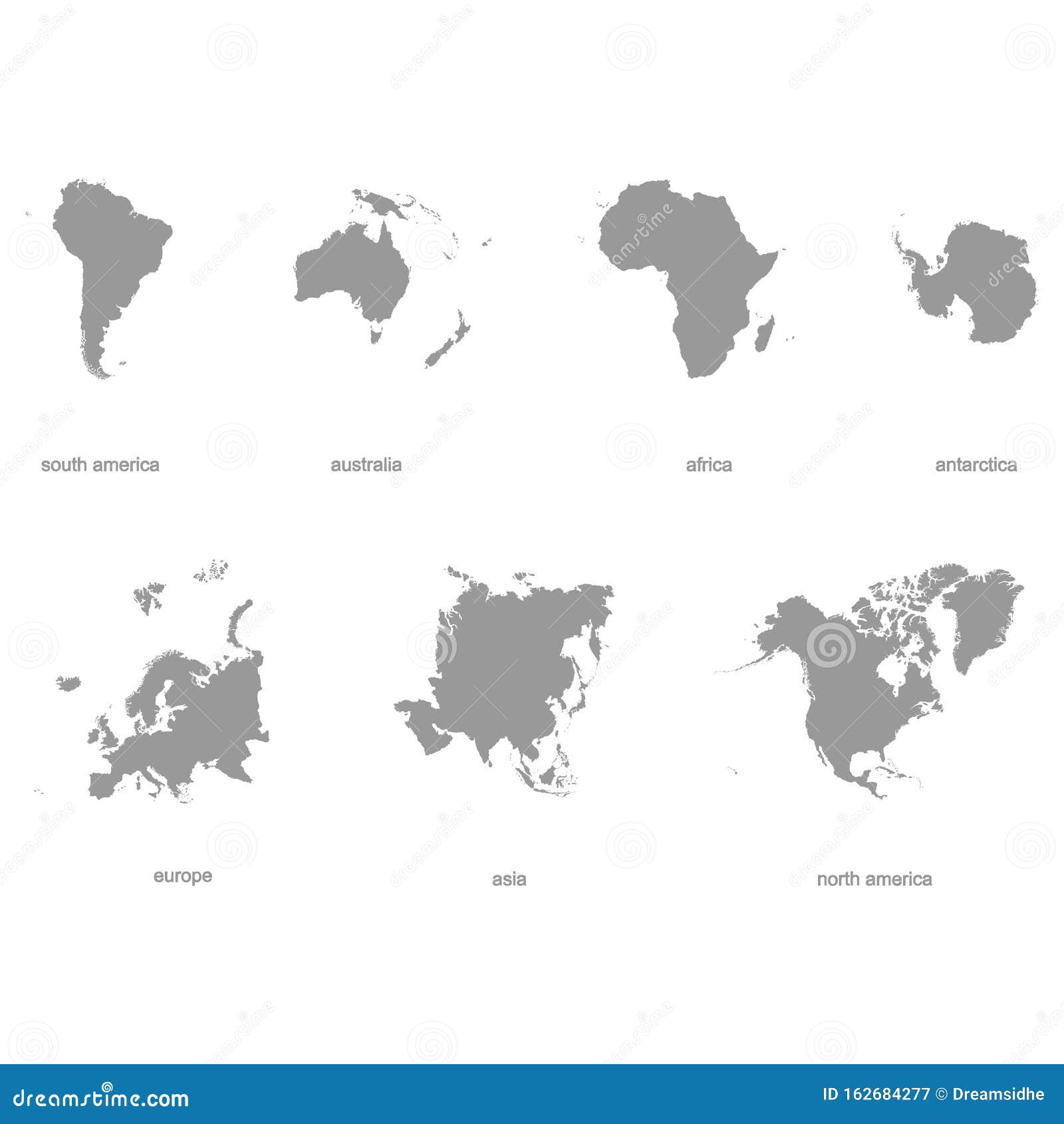 Vector Icons with World Continents Stock Vector - Illustration of ...