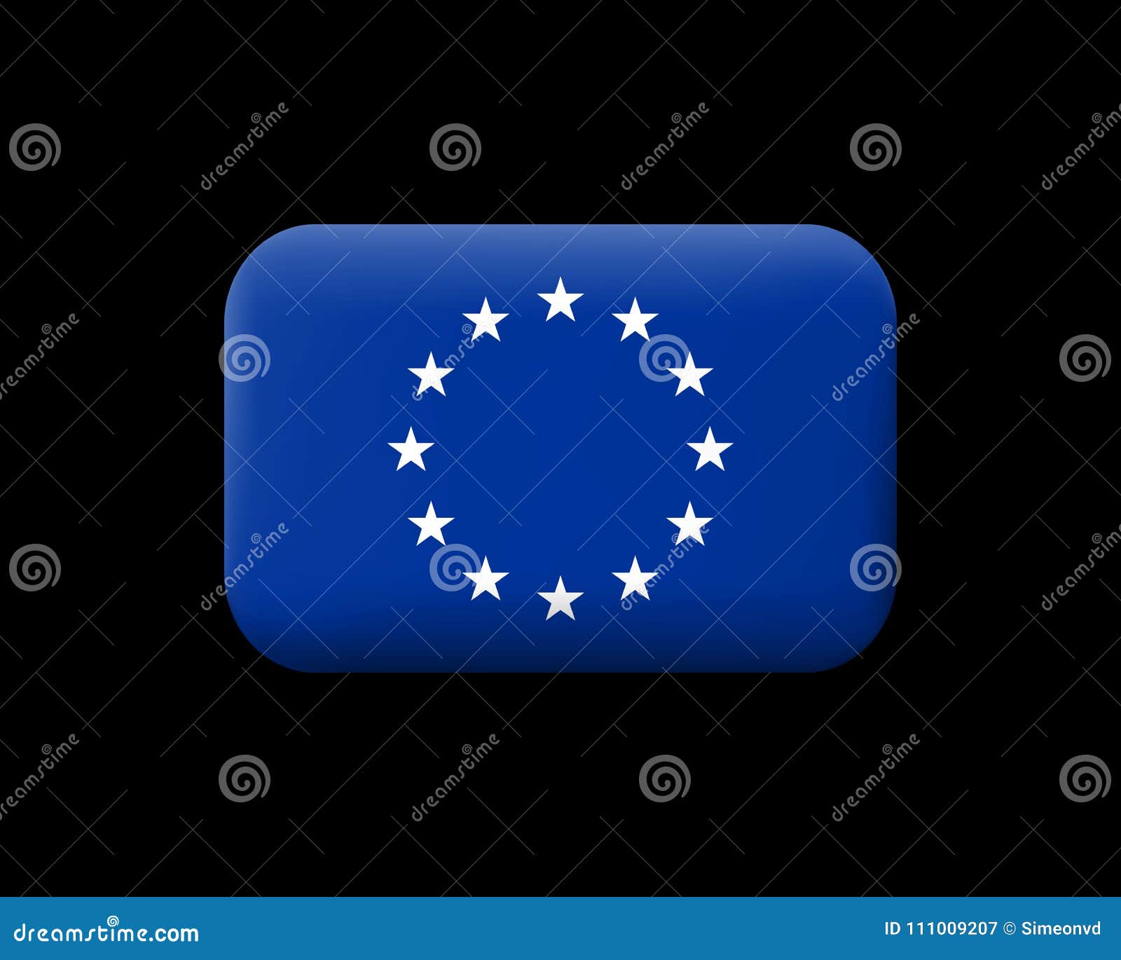 Monochrome Version European Union Flag. Matted Vector Icon and B Stock ...