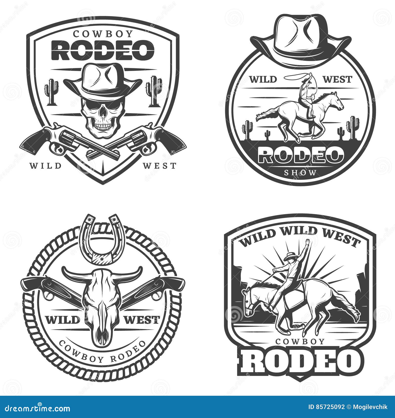 Rodeo Emblems Stock Illustrations – 65 Rodeo Emblems Stock ...