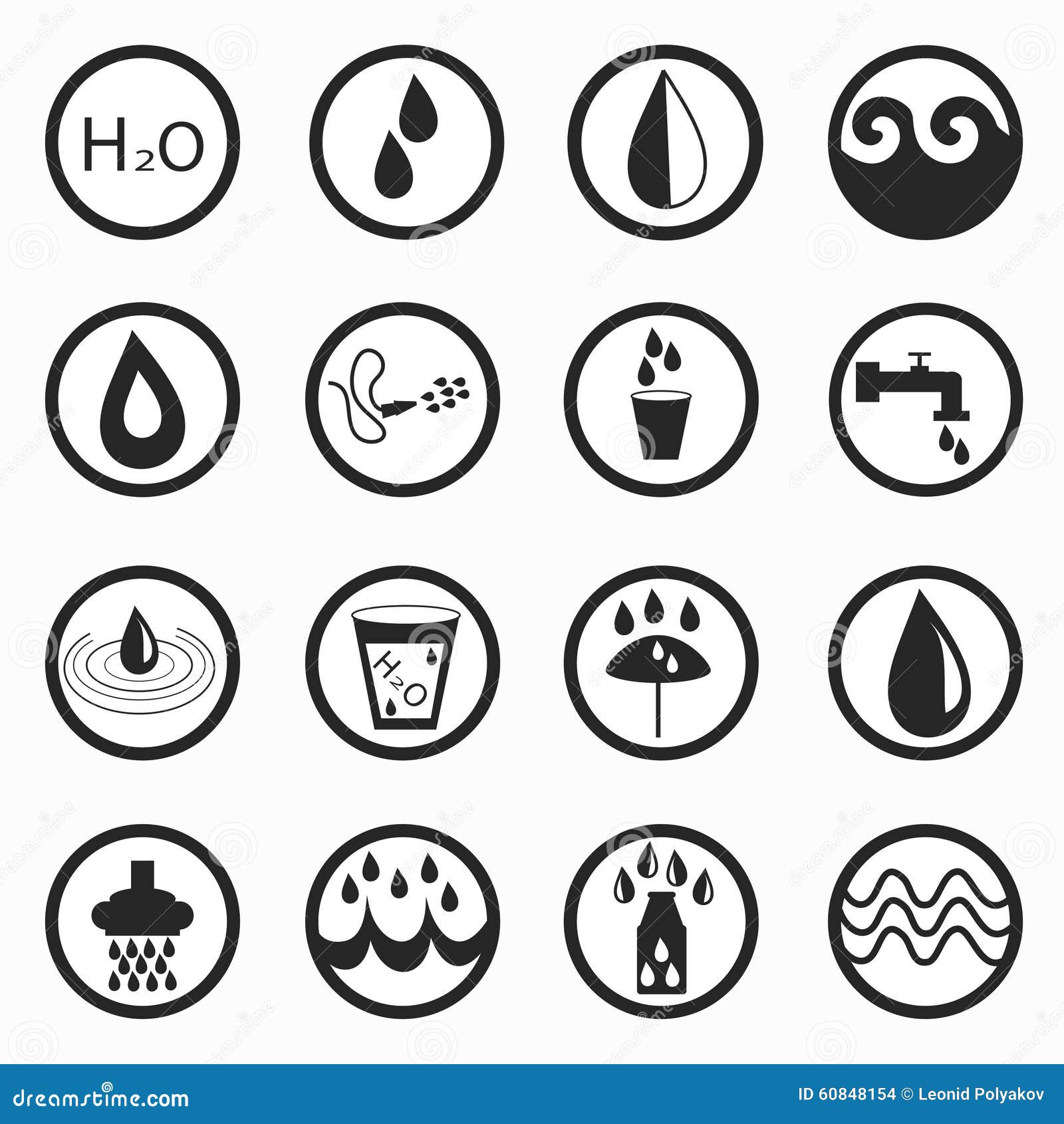 Water Symbols Set Vector Illustration | CartoonDealer.com #53975944