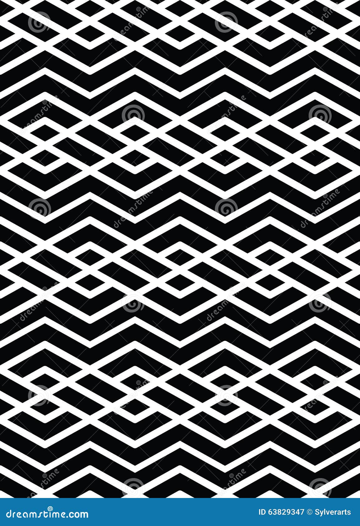 Monochrome Zigzag Abstract Textured Geometric Seamless Pattern Stock Vector Illustration Of