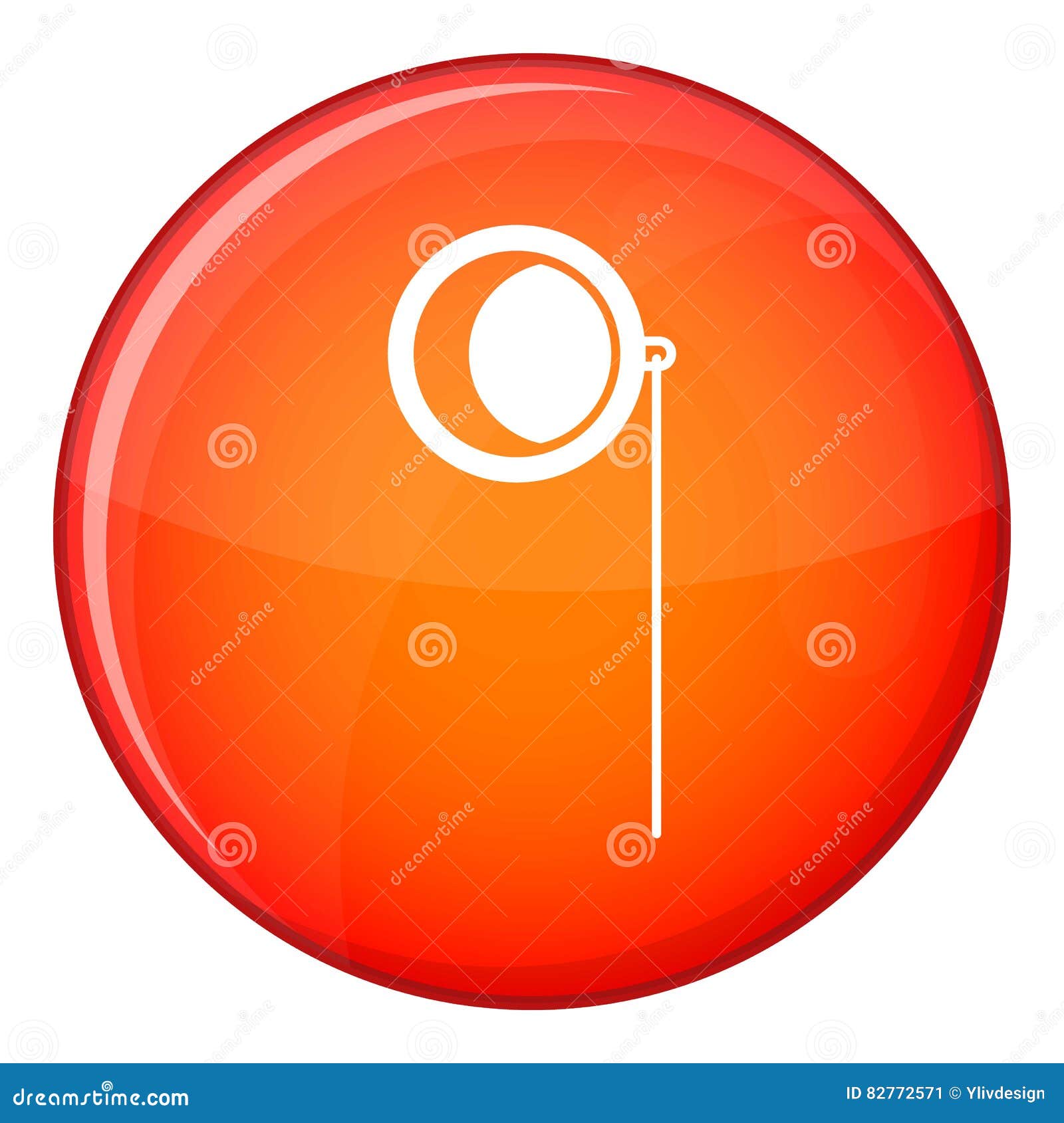 Monocle icon, flat style stock vector. Illustration of costume - 82772571