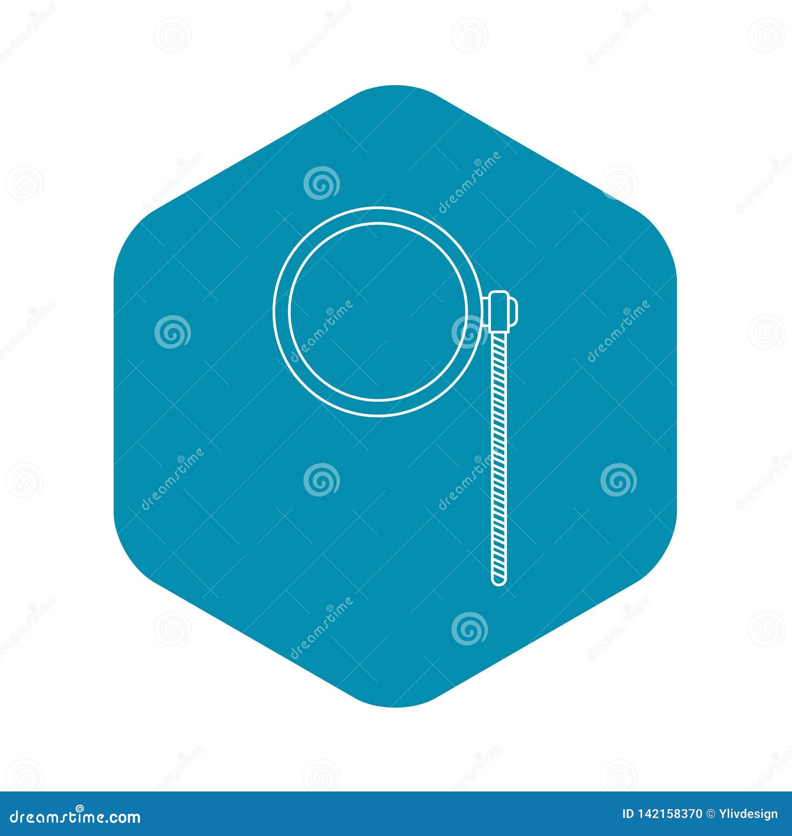 Outline Monocle Vector Icon. Isolated Black Simple Line Element ...