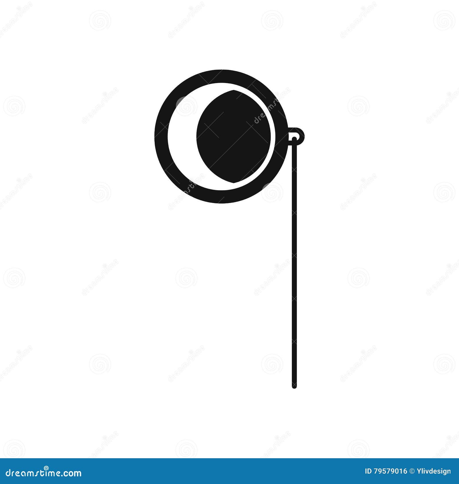 Monocle Icon in Simple Style Stock Vector - Illustration of element ...