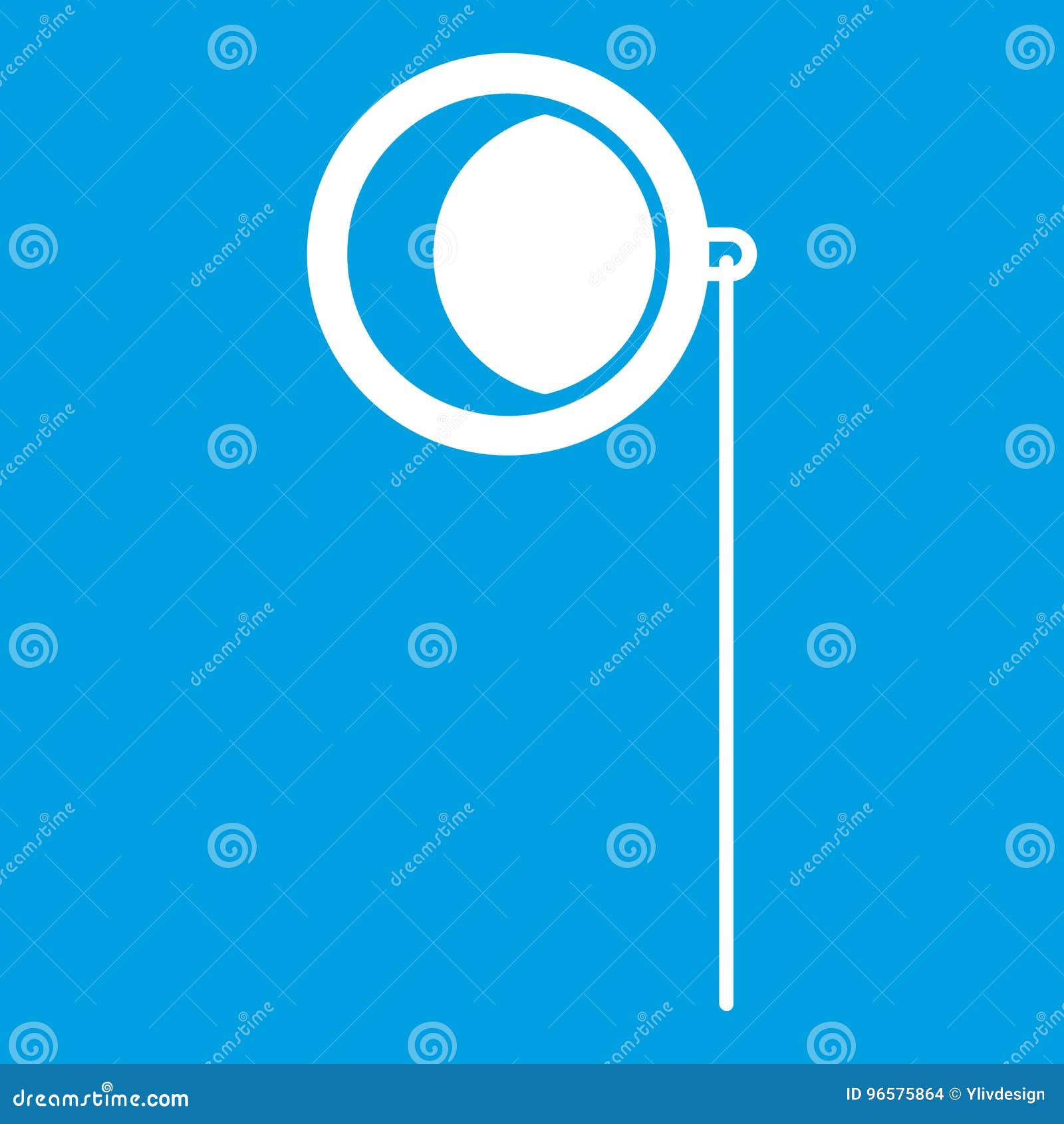 Monocle icon white stock vector. Illustration of design - 96575864