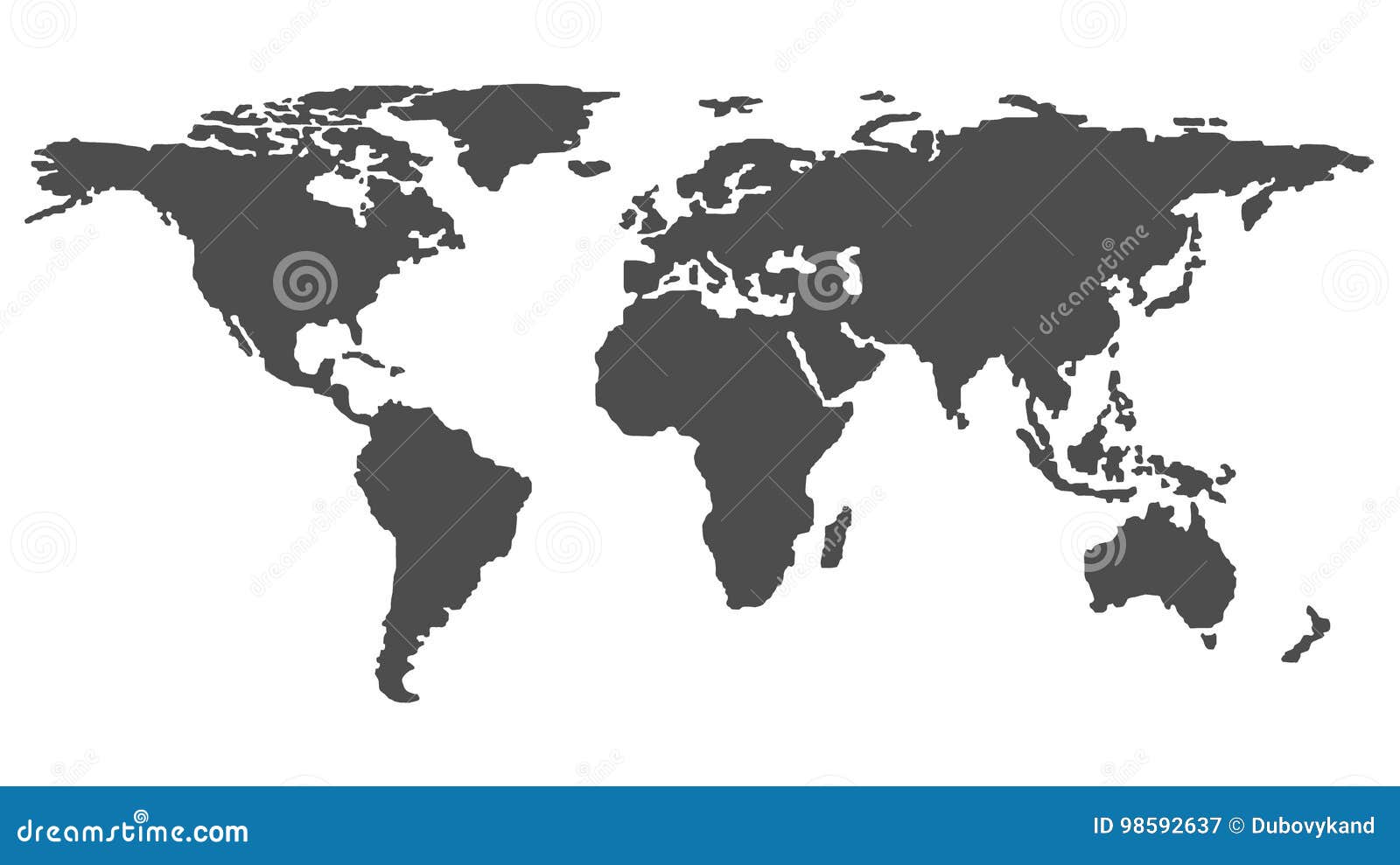Monocromo Del Esquema Del Mapa Del Mundo Ilustración del Vector ...