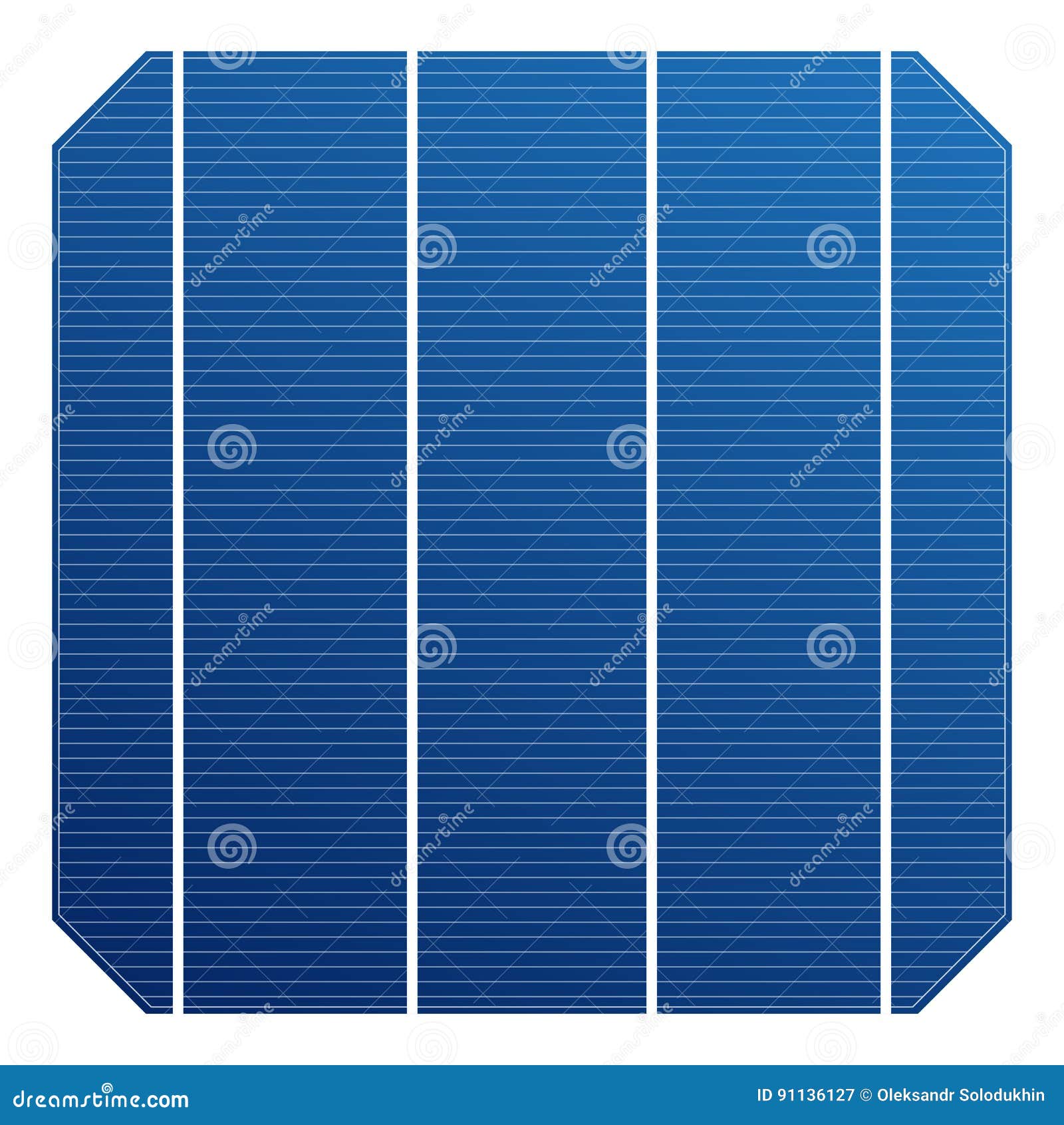 Monocrystalline Solar Cell for Solar Panel. Vector Solar Element High ...