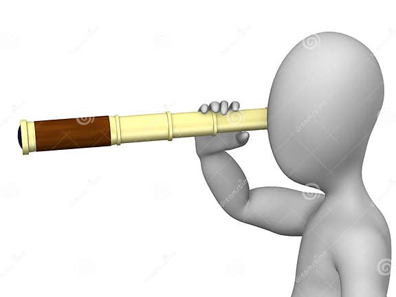 Monocular stock illustration. Illustration of pose, cartoon - 14562939