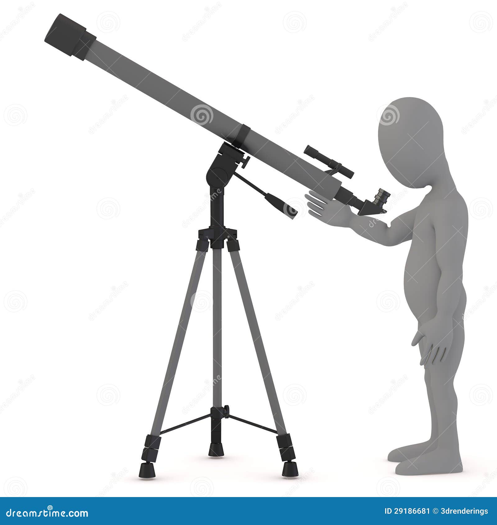 Monocular With Cartoon Character Stock Image | CartoonDealer.com #29302021