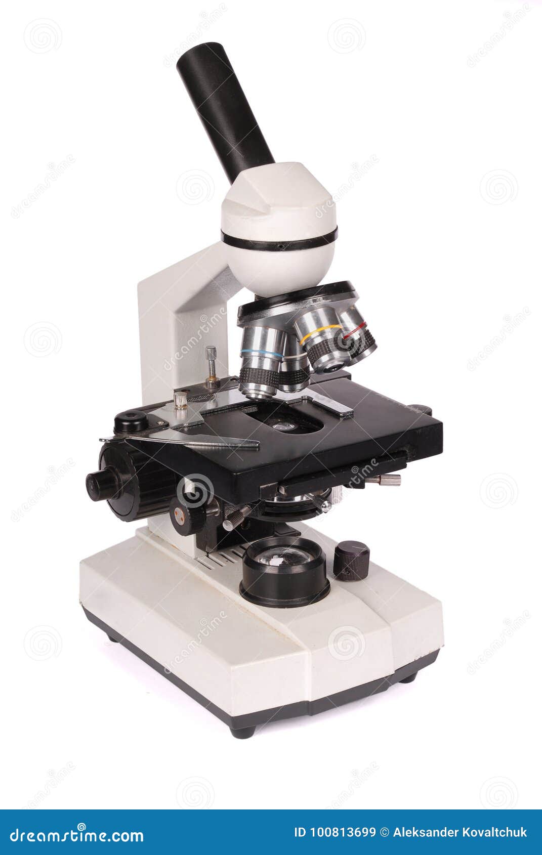 Monocular Laboratory Microscope Stock Image - Image of chemistry ...