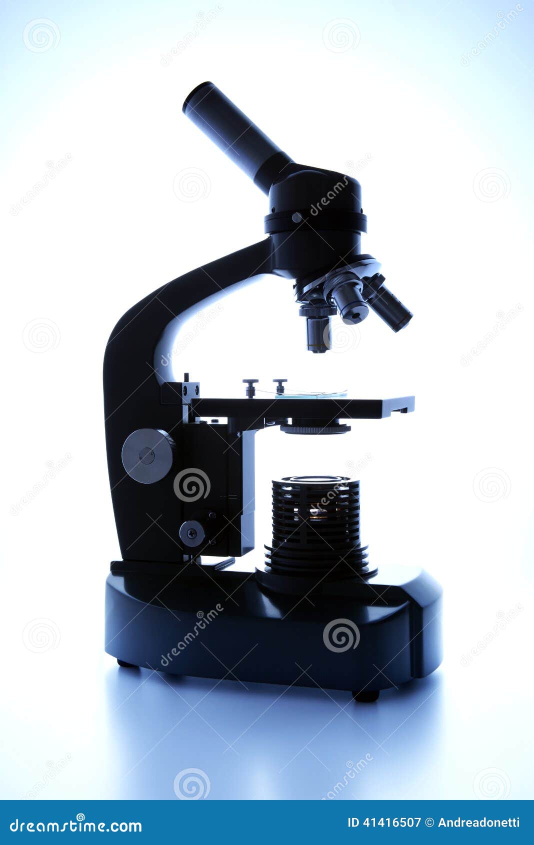 Monocular Microscope with Its Own Light Source Stock Image - Image of ...