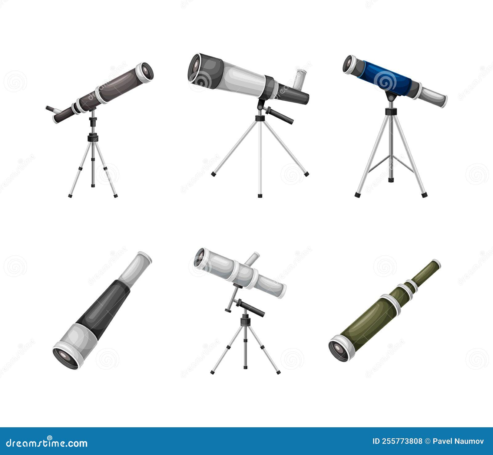 Monocular on Tripod As Refracting Telescope for Viewing Distant Object ...