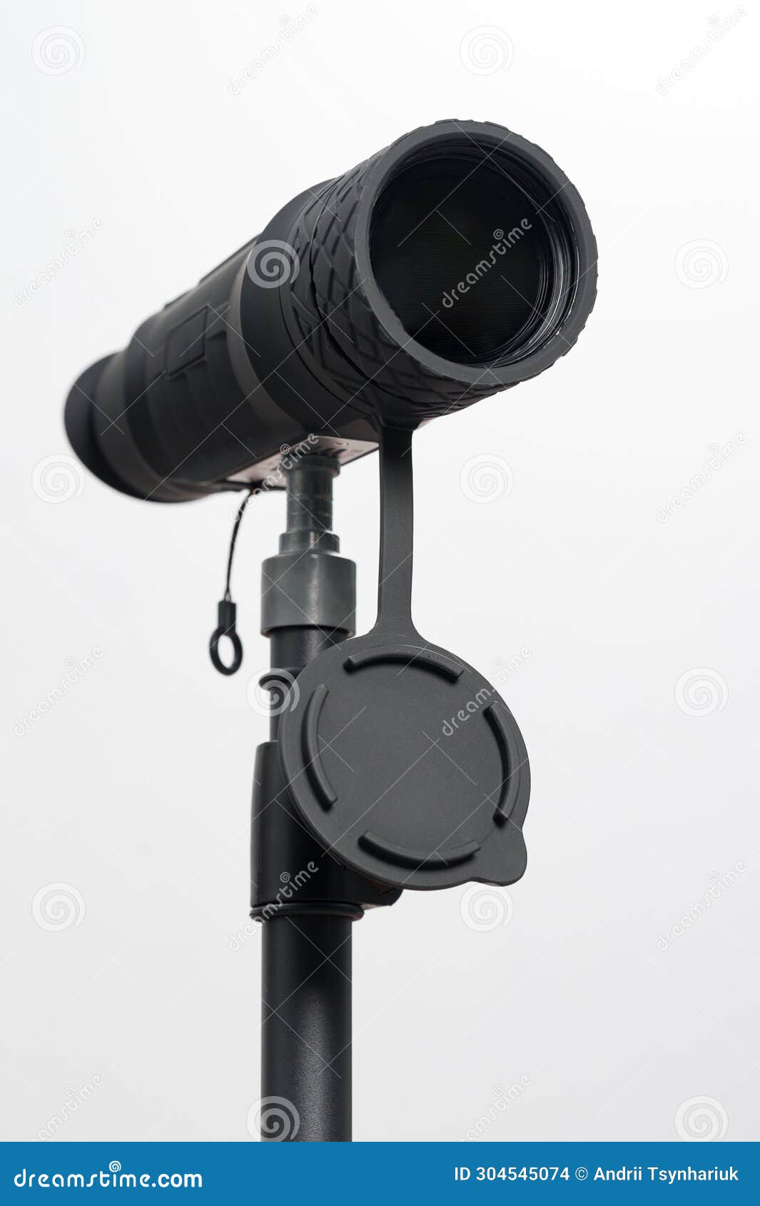 Monocular on a Tripod Isolated on a White Field. Stock Photo - Image of ...
