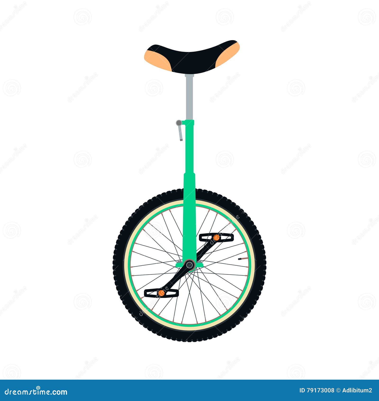 Boy And Monocycle Vector Illustration | CartoonDealer.com #68581312