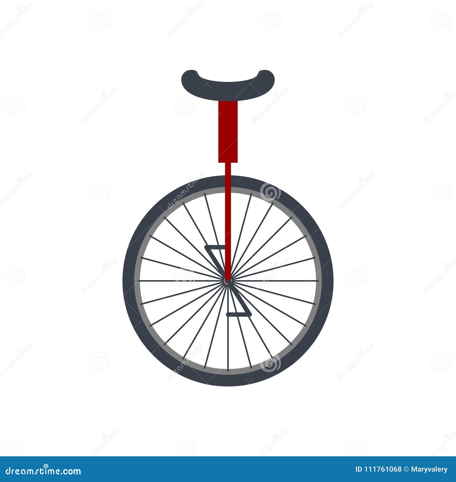 Monocycle Isolated. Mono-bike for Circus. Vector Illustration. Stock ...