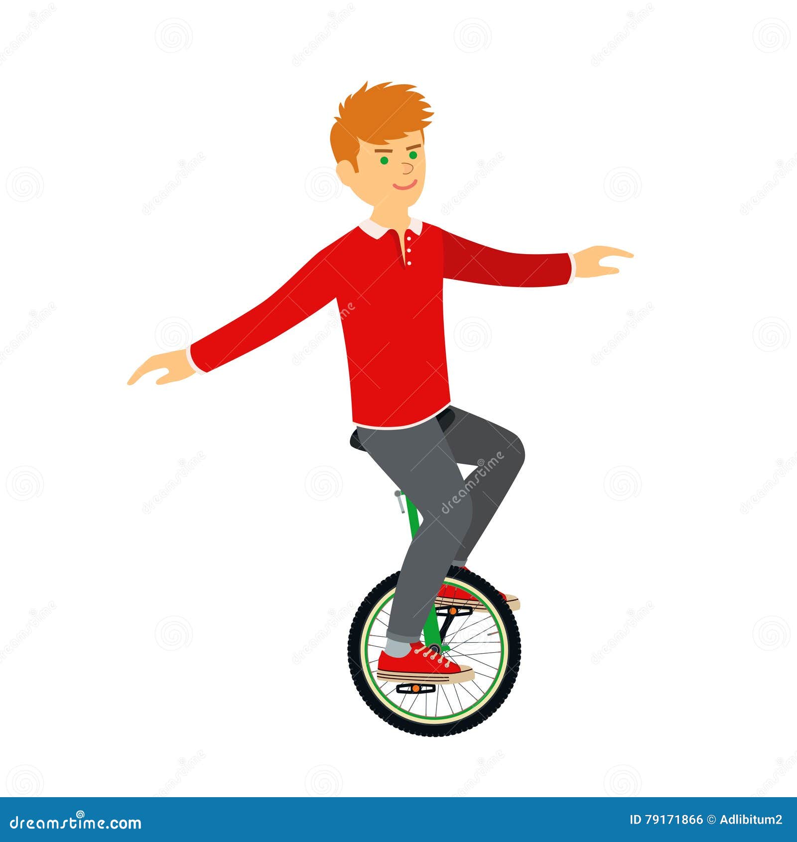 Monocycle stock vector. Illustration of bicycle, seat - 79171866