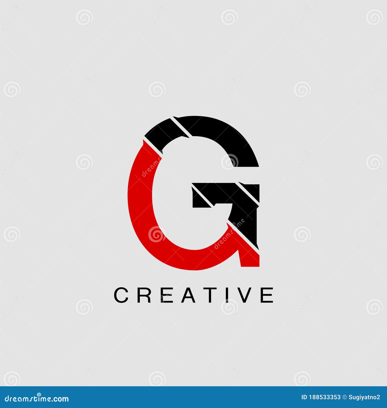 Monogram Abstract Techno Initial Letter G Logo Icon Vector Design Stock ...