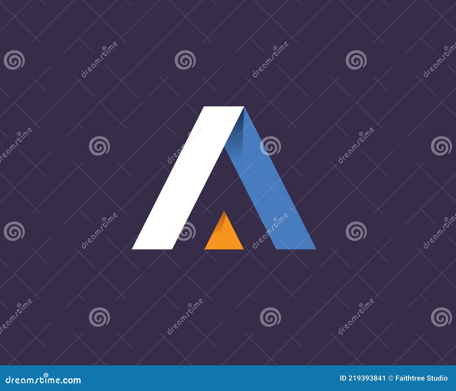 Monogram Anagram of Initial Letter a Folding Paper Stock Vector ...
