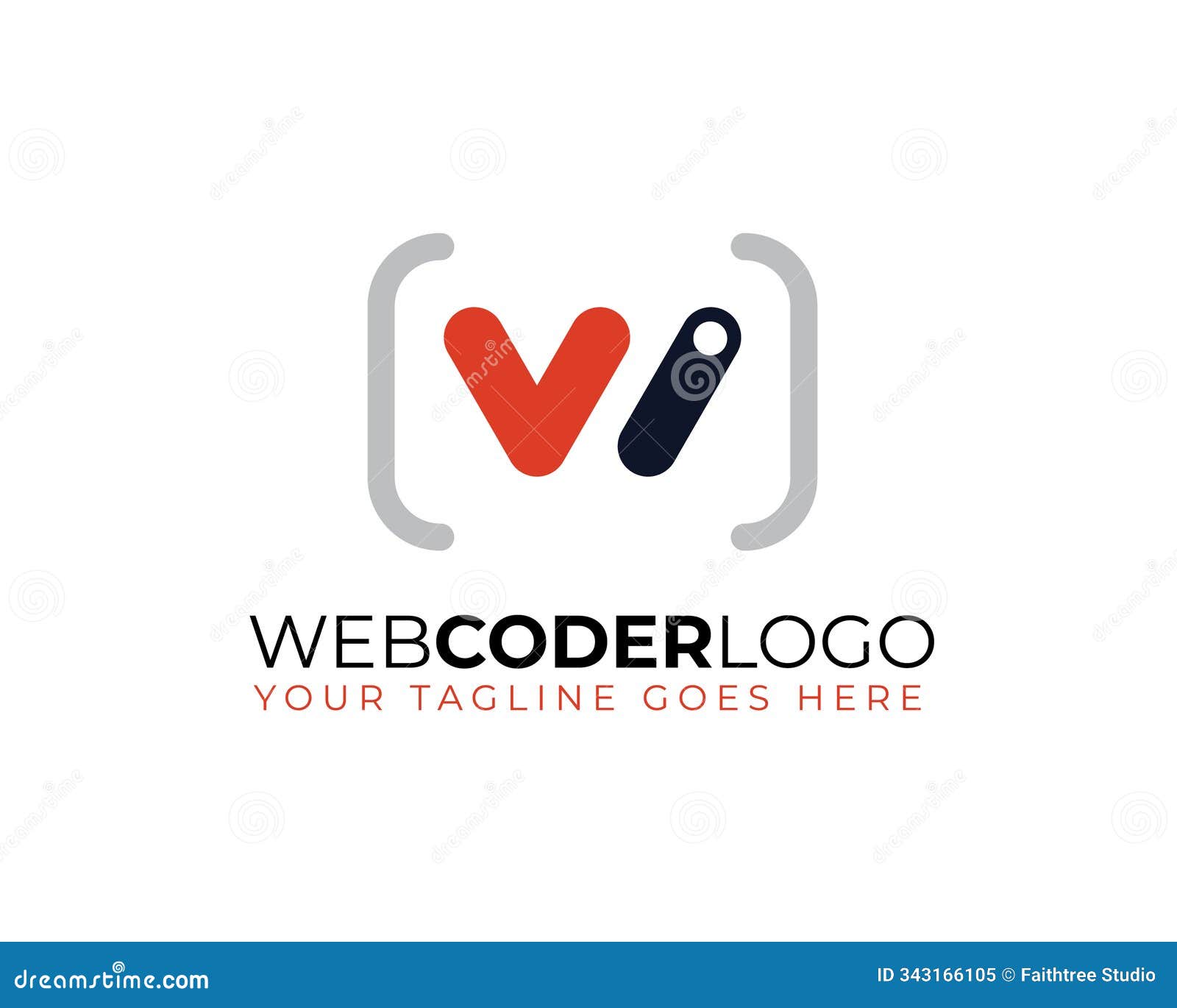 Monogram Anagram Initial Letter W V Checklist for Coding Developer Logo ...