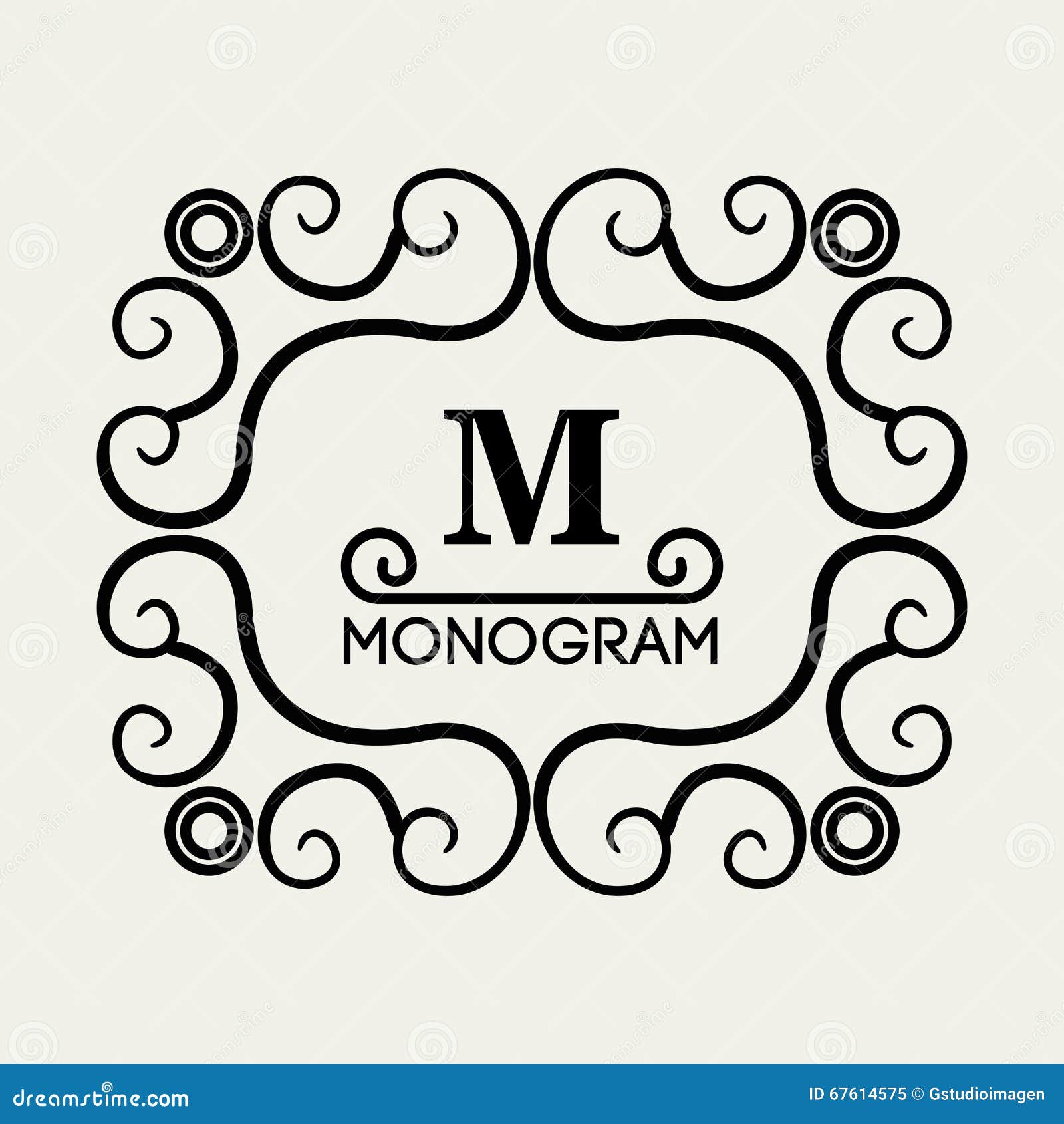 Monogram background design stock illustration. Illustration of classic ...