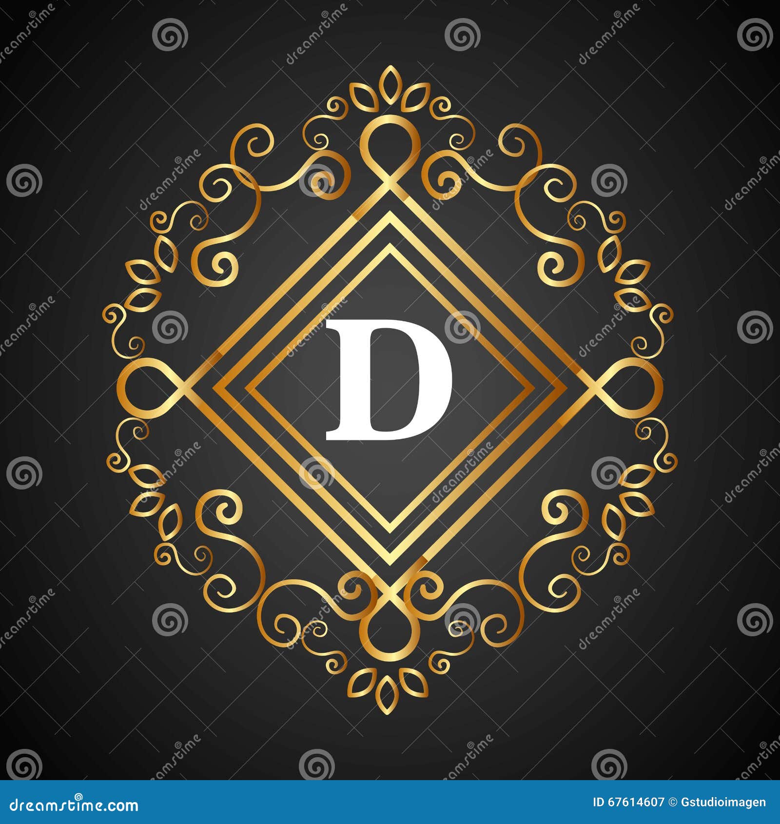 Monogram background design stock illustration. Illustration of heraldry ...