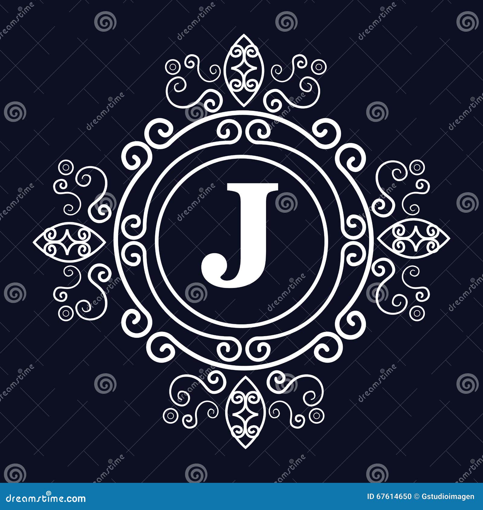 Monogram background design stock illustration. Illustration of graceful ...