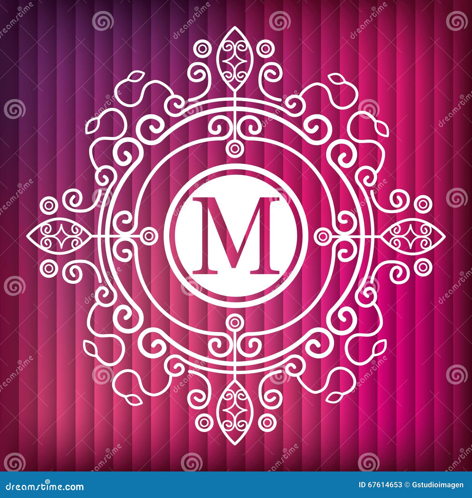 Monogram background design stock illustration. Illustration of luxury ...