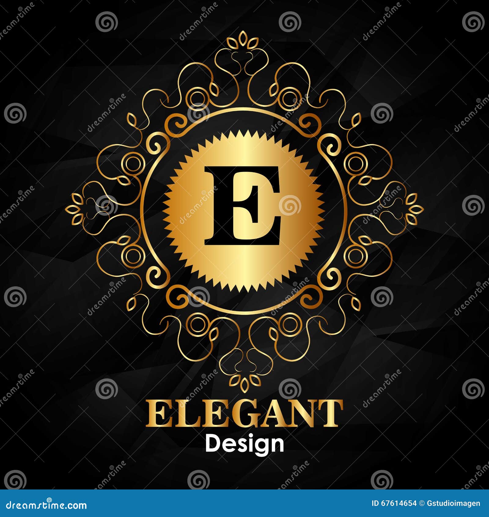 Monogram background design stock illustration. Illustration of line ...