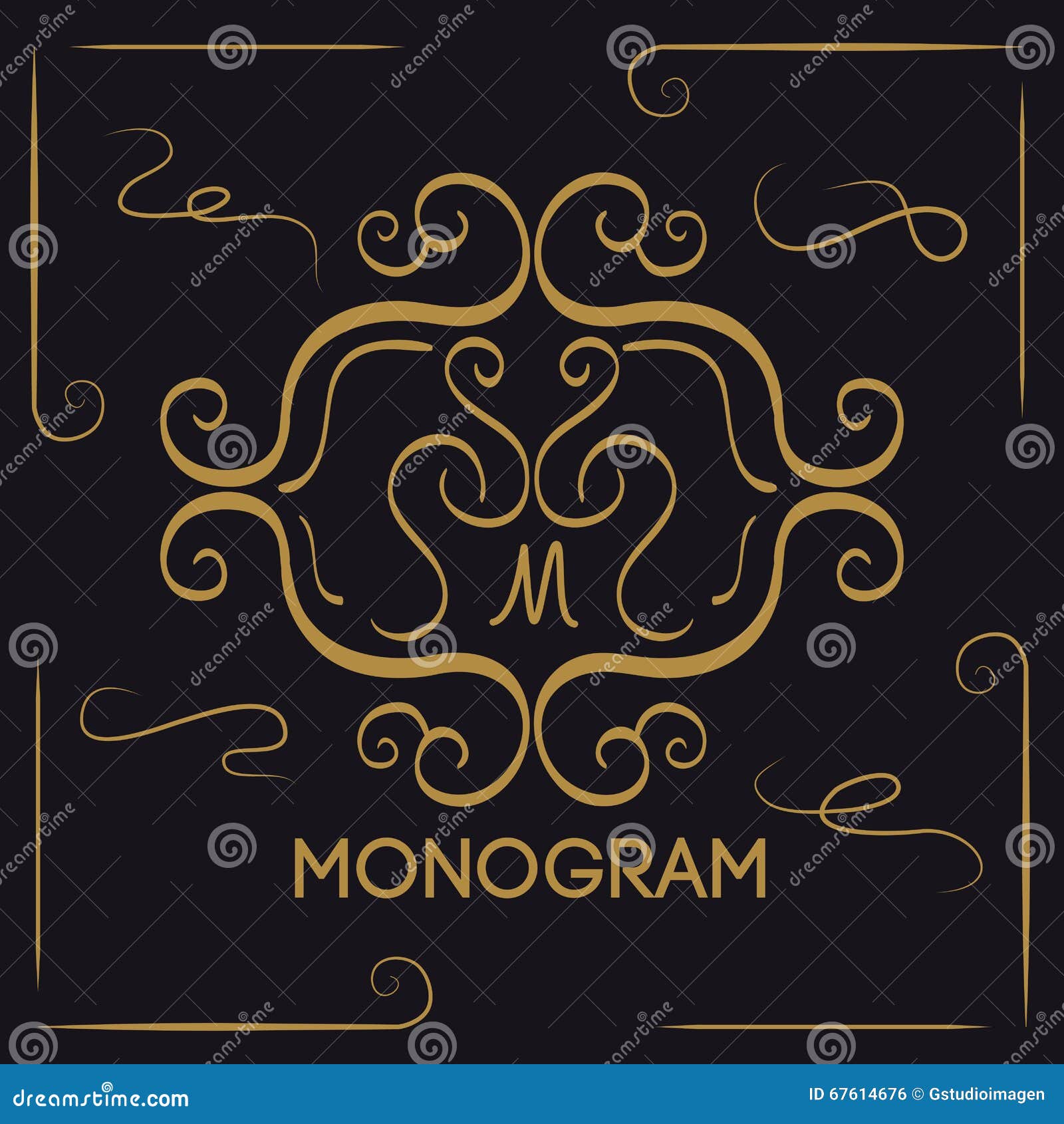 Monogram background design stock illustration. Illustration of graceful ...