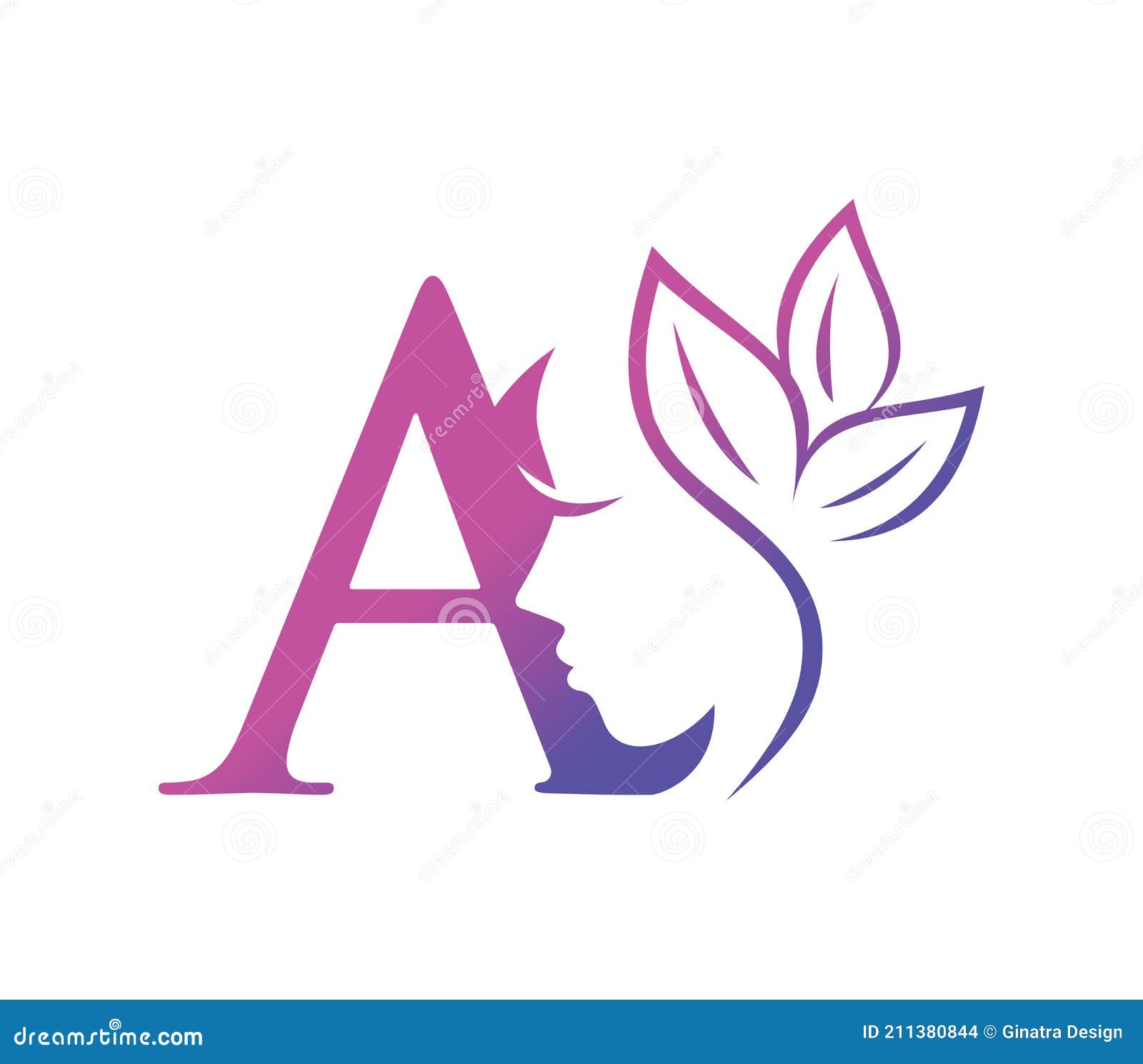 Monogram Beauty Logo Initial Letter a Stock Vector - Illustration of ...