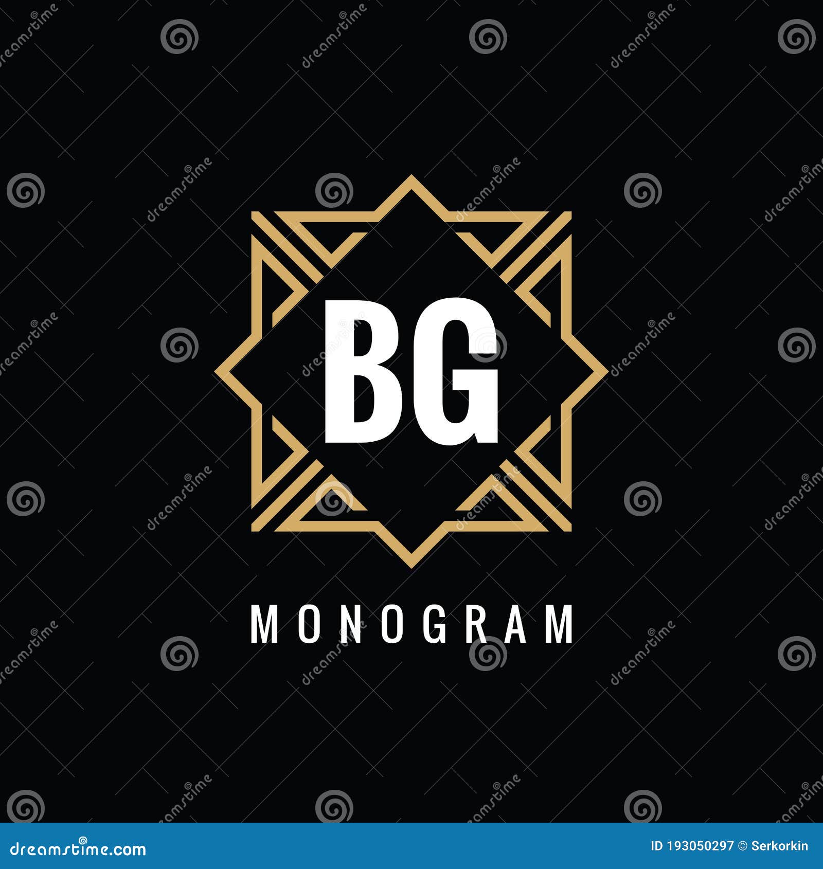 Monogram BG Initial Letters - Concept Logo Template Design. Initials B ...