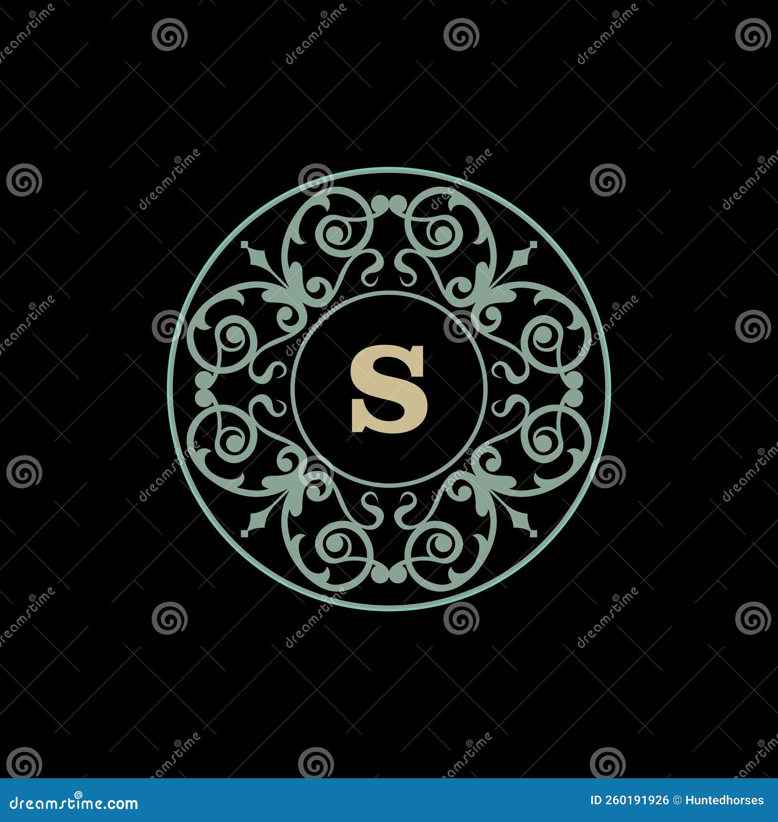 Monogram stock vector. Illustration of stylish, ornament - 260191926
