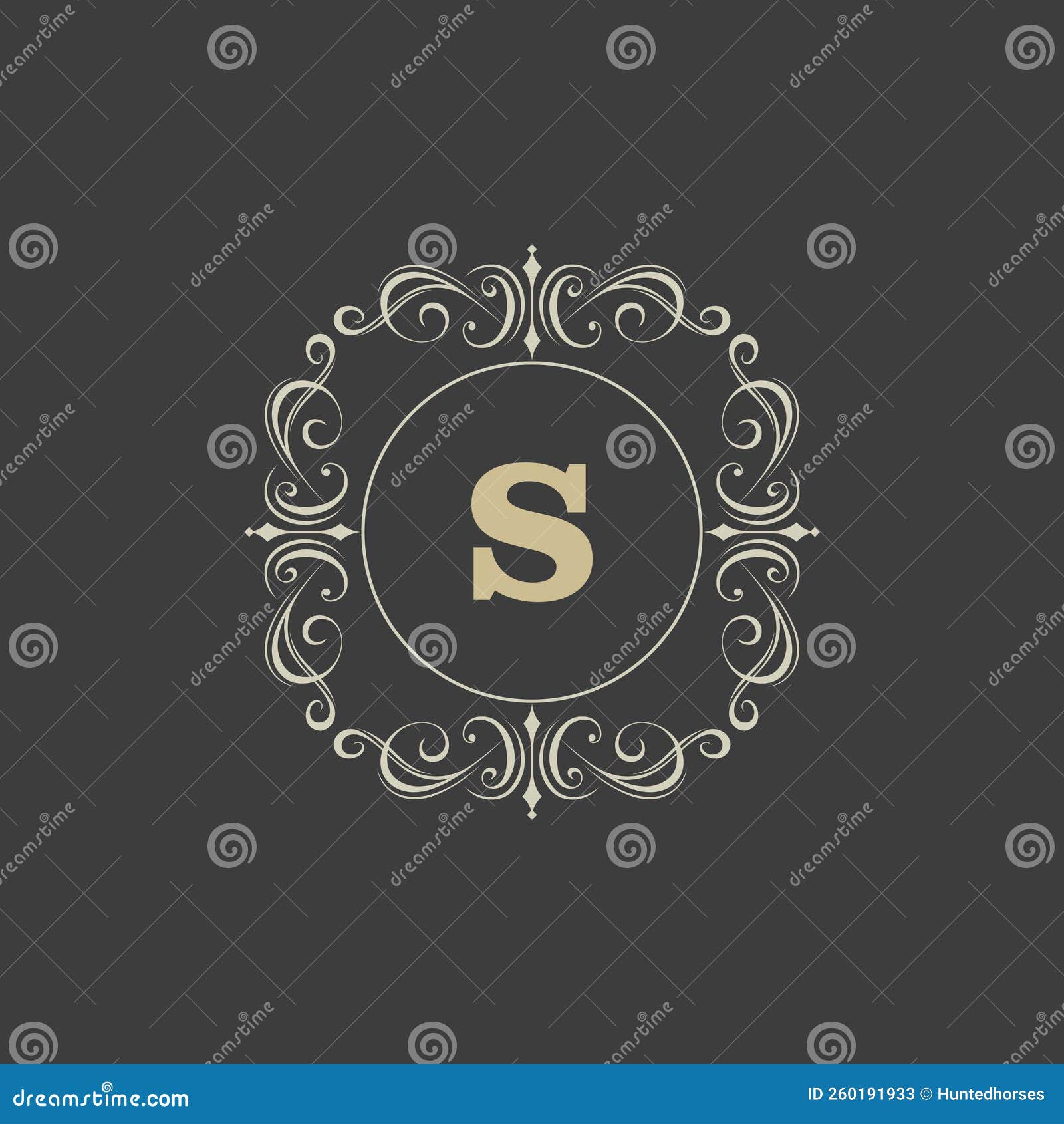 Monogram stock vector. Illustration of wedding, logo - 260191933