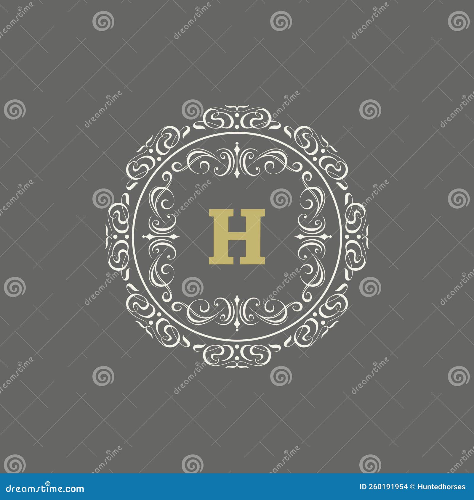 Monogram stock vector. Illustration of vintage, boutique - 260191954