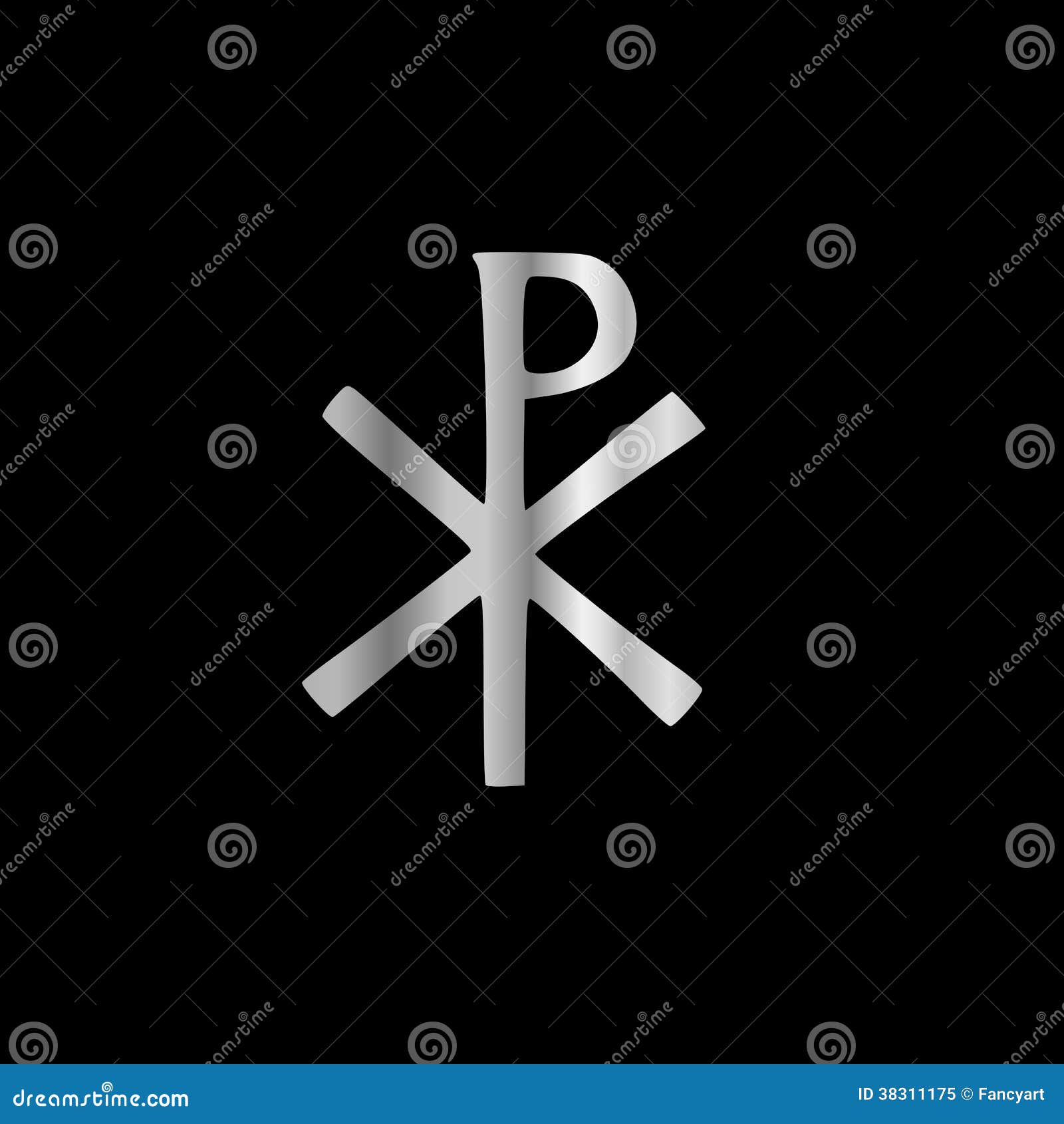 Monogram of Christ - Chi Rho Stock Vector - Illustration of graveyard ...