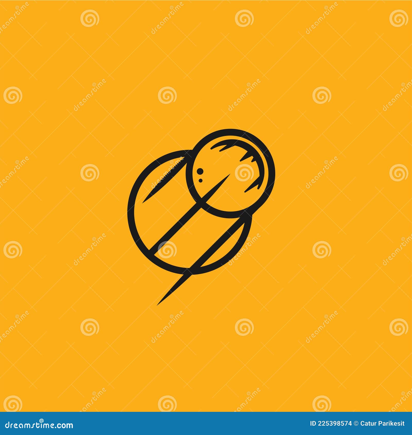 Monogram Circle and Ball Logo Design Vector Illustration Stock Vector ...