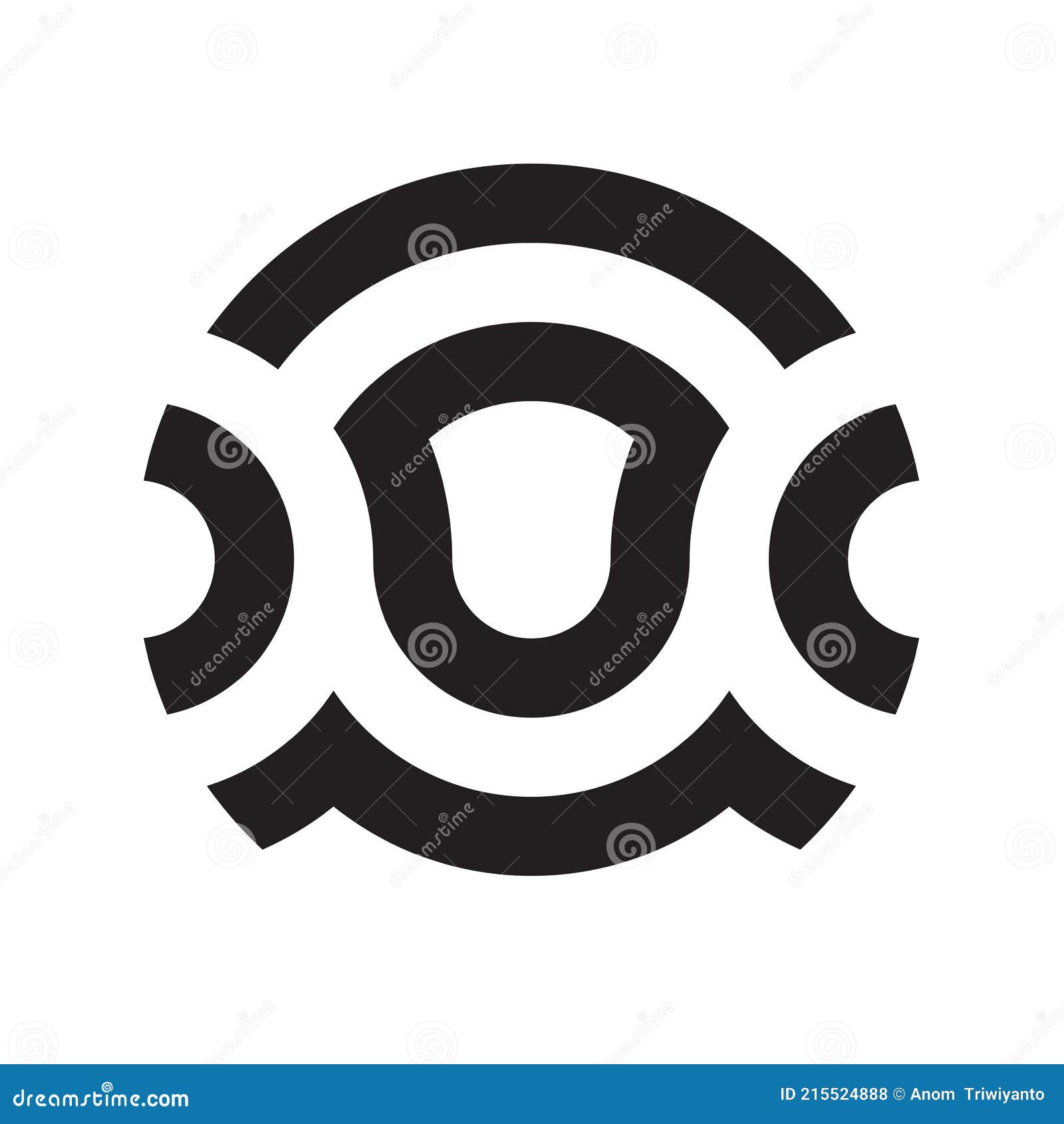 Monogram Circle. Geometric Symbol for Icon or Logo Stock Vector ...