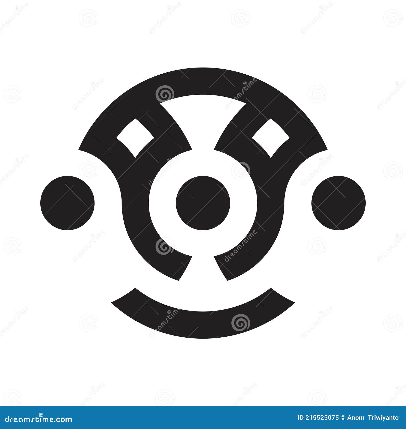 Monogram Circle. Geometric Symbol for Icon or Logo Stock Vector ...