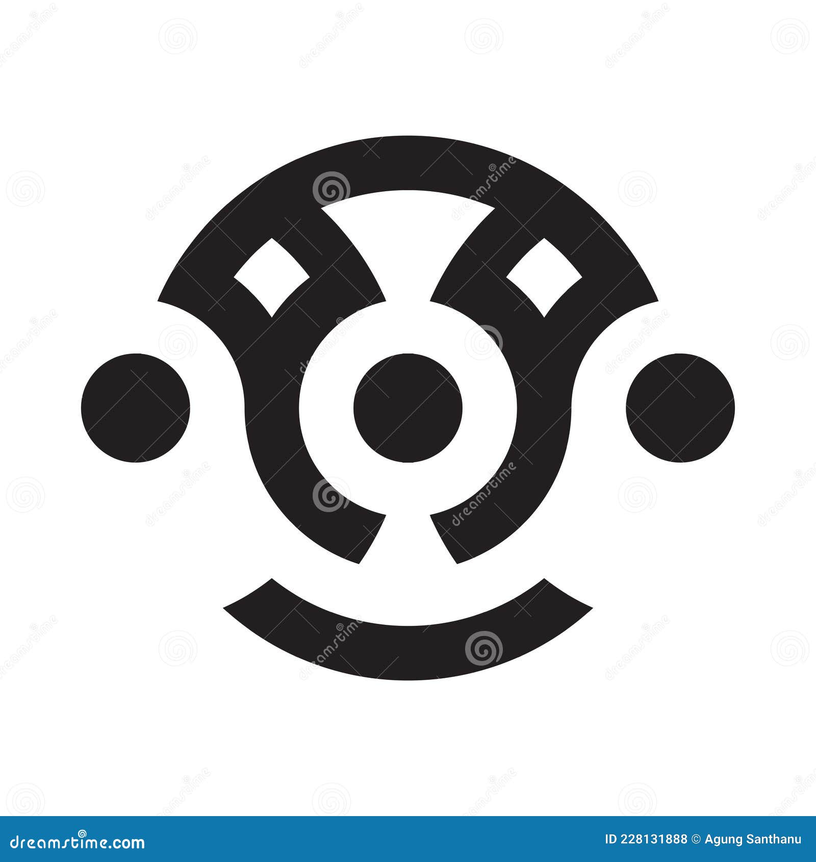 Basic Tribal Black White Vector Illustration | CartoonDealer.com #242256498