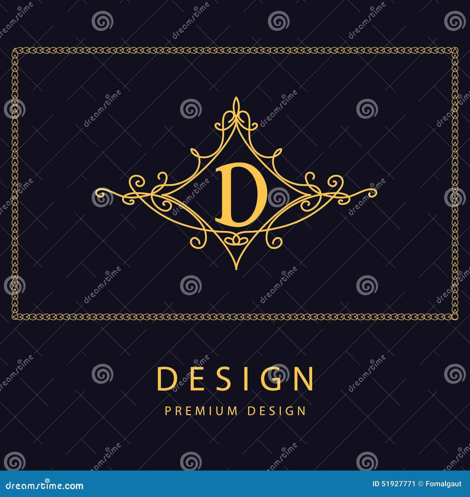 Monogram Design Elements, Graceful Template. Elegant Line Art Logo ...