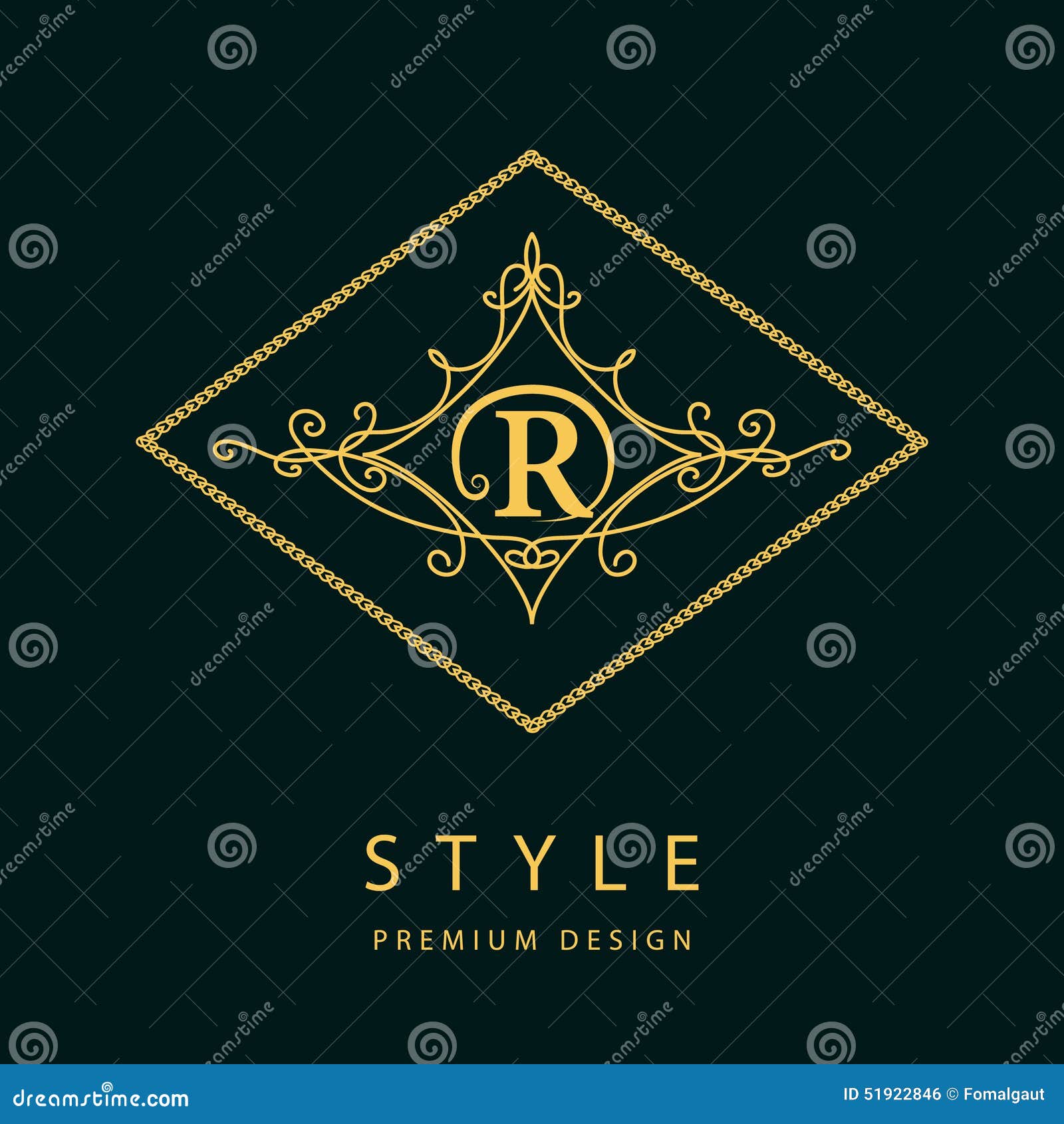 Monogram Design Elements, Graceful Template. Elegant Line Art Logo ...