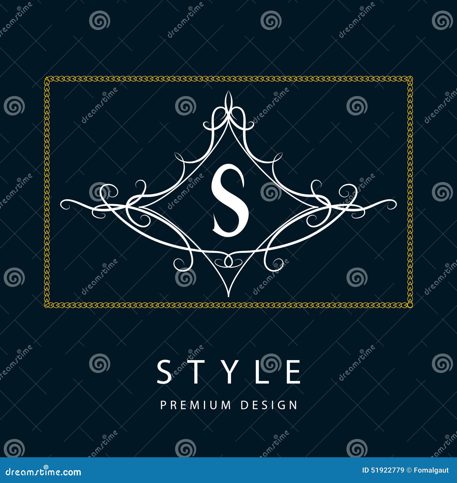 Monogram Design Elements, Graceful Template. Elegant Line Art Logo ...