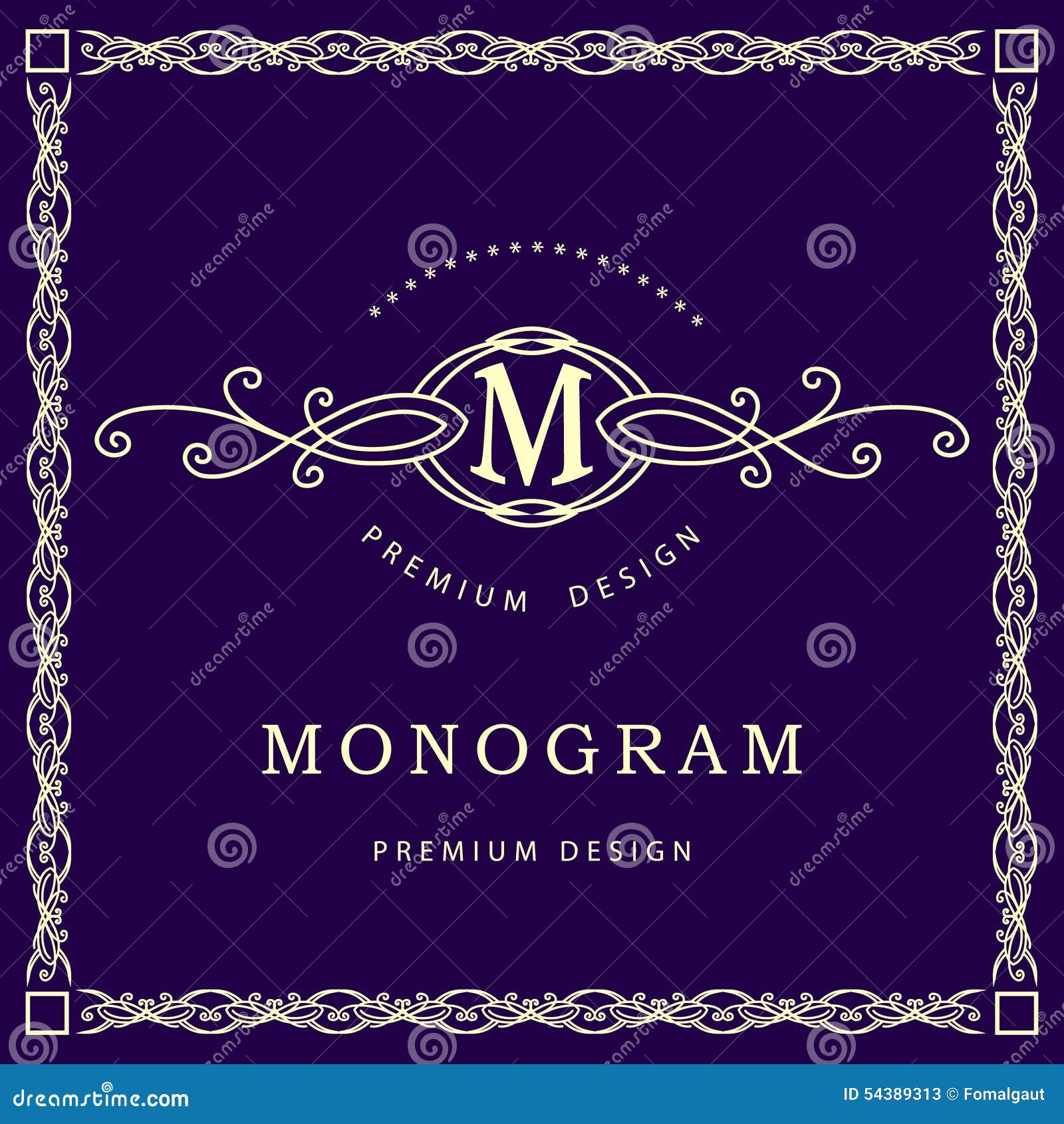 Monogram Design Elements, Graceful Template Stock Vector - Illustration ...